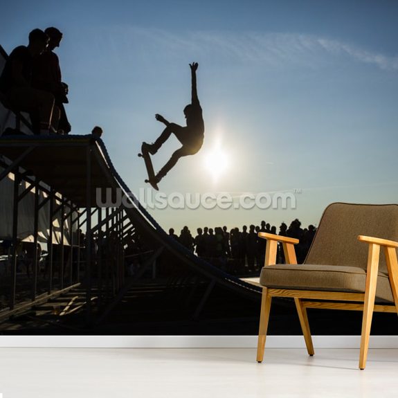 Skateboarder - Jump 2 Wall Mural | Wallsauce AU