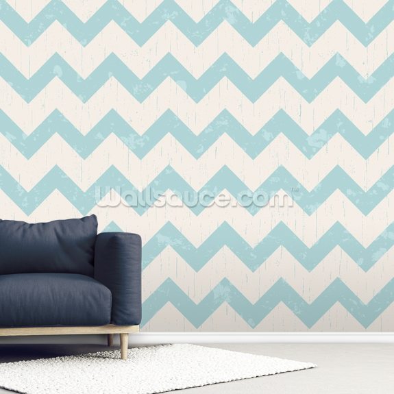 Blue Chevron Wallpaper