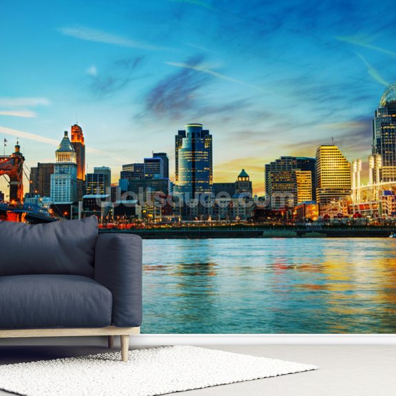 Cincinnati downtown Überblick Wandbild Cincinnati downtown Überblick ...