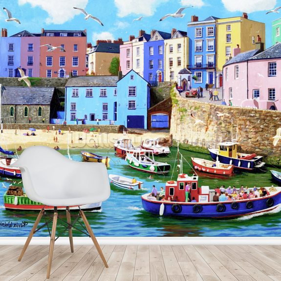 Happy Days Tenby Wall Mural | Wallsauce UK