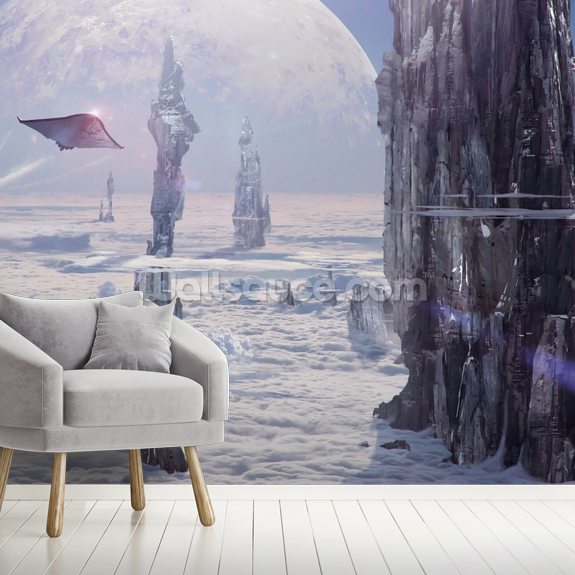 Spire Planet Wall Mural | Wallsauce EU