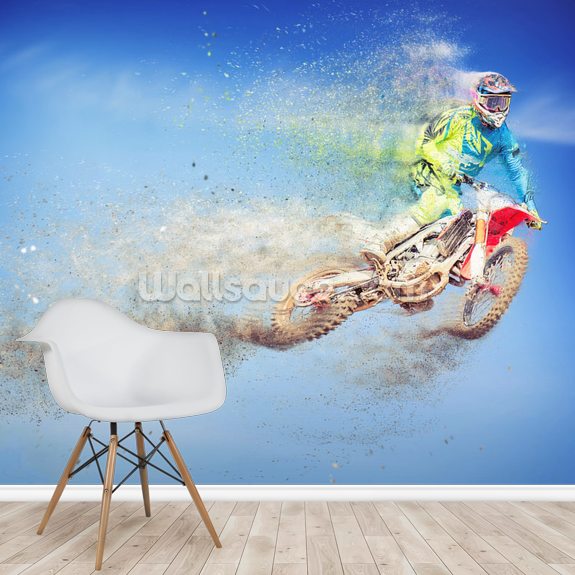 Motocross Dissolves Wall Mural | Wallsauce ES