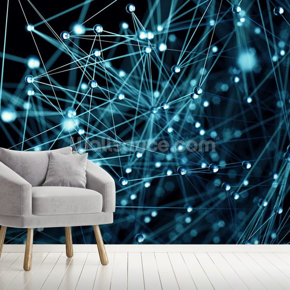 Molecular Structure Wallpaper Mural | Wallsauce UK