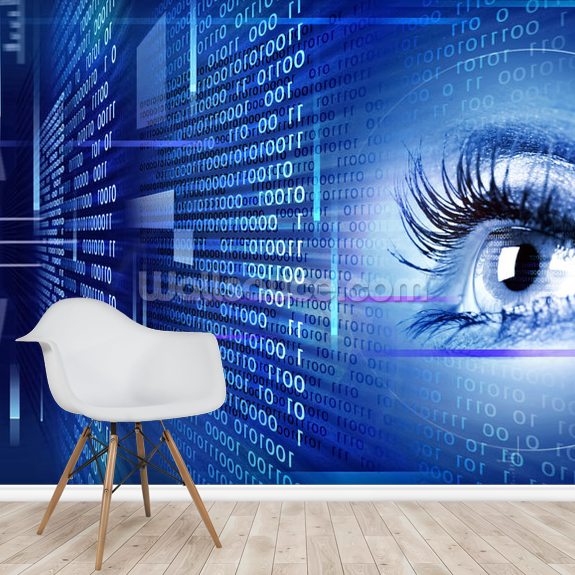 Eye on Technology Wallpaper Mural | Wallsauce US