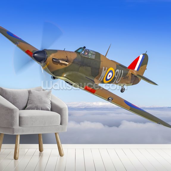 Battle of Britain Hurricane Wall Mural | Wallsauce UK