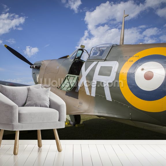 Supermarine Spitfire up close Wall Mural | Wallsauce CA
