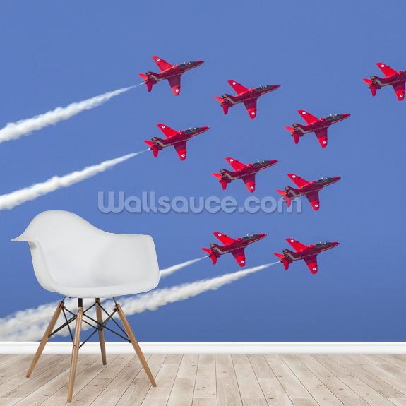 The Red Arrows Aerobatic Team Formation Wallpaper | Wallsauce US