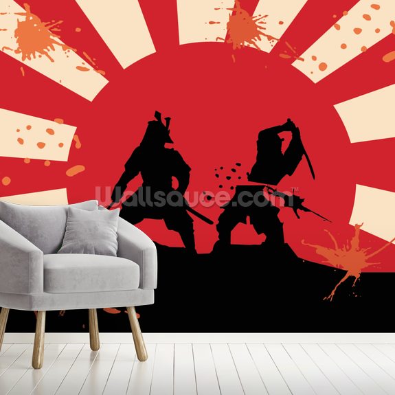 Mural de pared de samurái Papel pintado de | Wallsauce ES