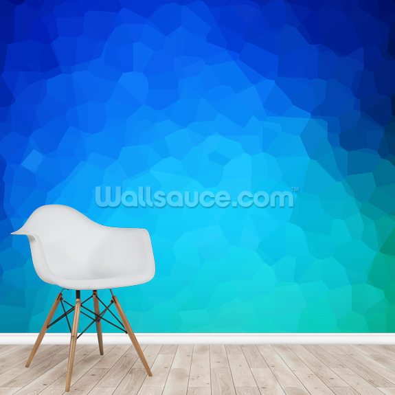 Blue Wall Mural | Wallsauce UK
