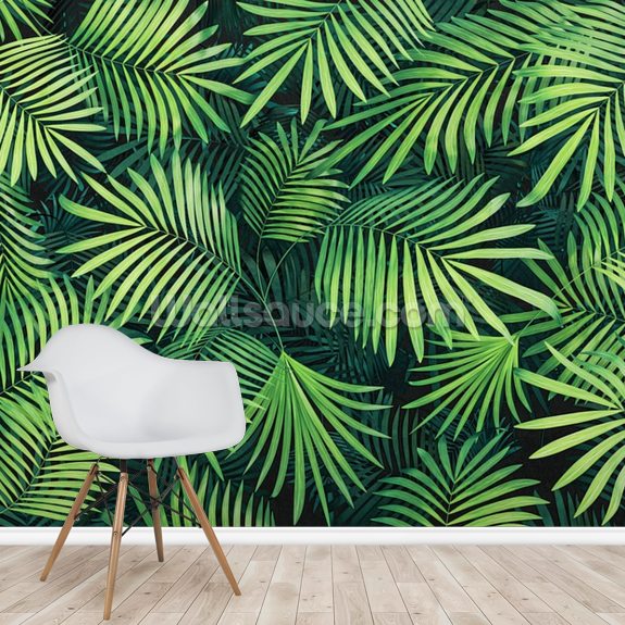Leaves of Palm Tree Wallpaper | Wallsauce US