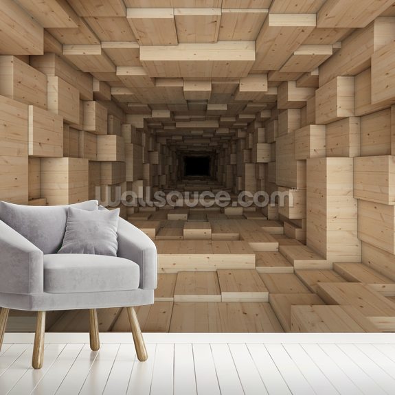 Inside Jenga Wallpaper Mural | Wallsauce US