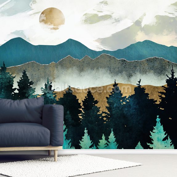 Forest Mist Wall Mural by SpaceFrog Designs | Wallsauce UK