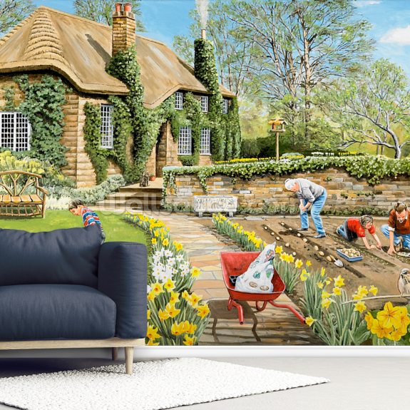 A Spring Garden Wall Mural | Wallsauce UK