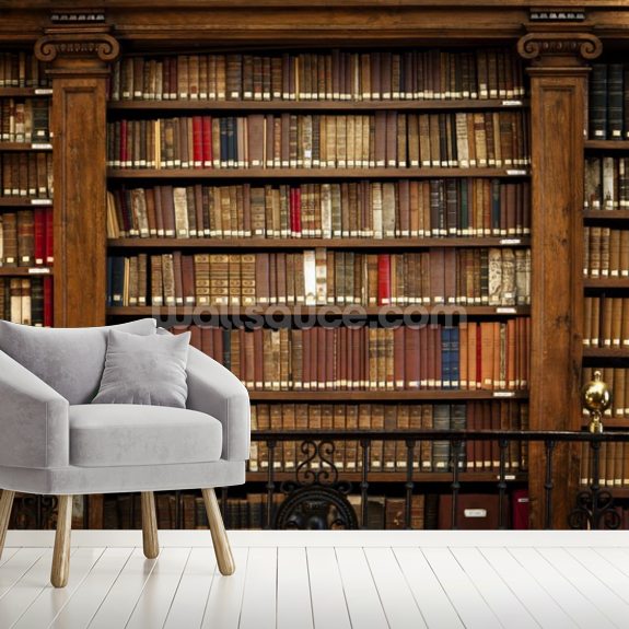Library Books Wallpaper Mural | Wallsauce NZ