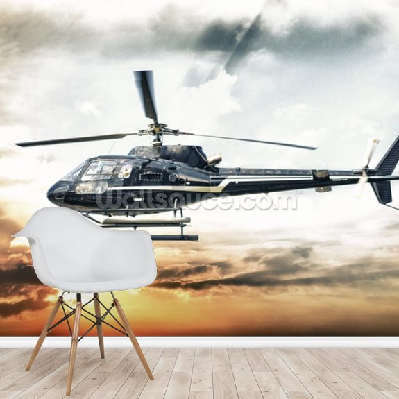 Helicopter Wall Mural | Wallsauce US