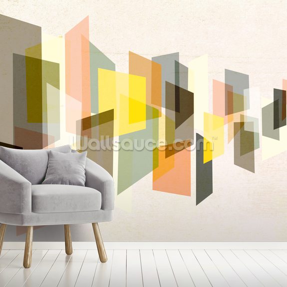 Eckige Formen Wandbild von Nicola Evans | Wallsauce DE