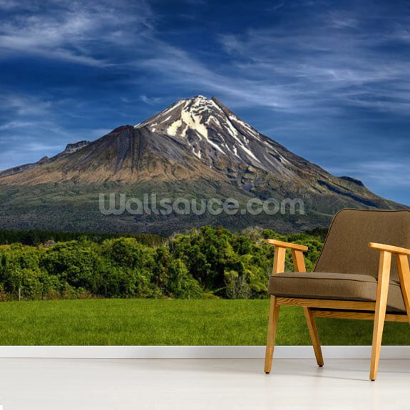Volcán Taranaki Mural de pared Volcán Taranaki Papel pintado | Wallsauce ES