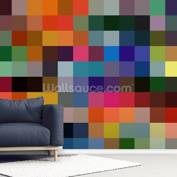 Colourful Square Mural by Shandra Smith | Wallsauce UK