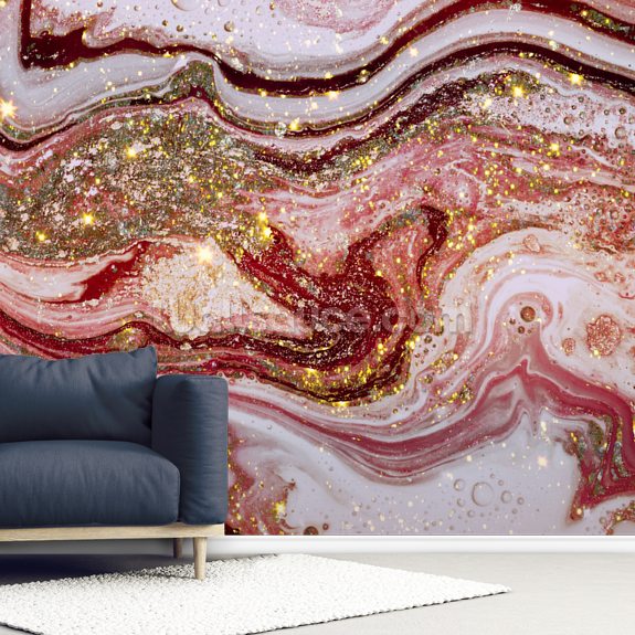 Décoration murale en marbre agate rose violet par Lara Skinner ...