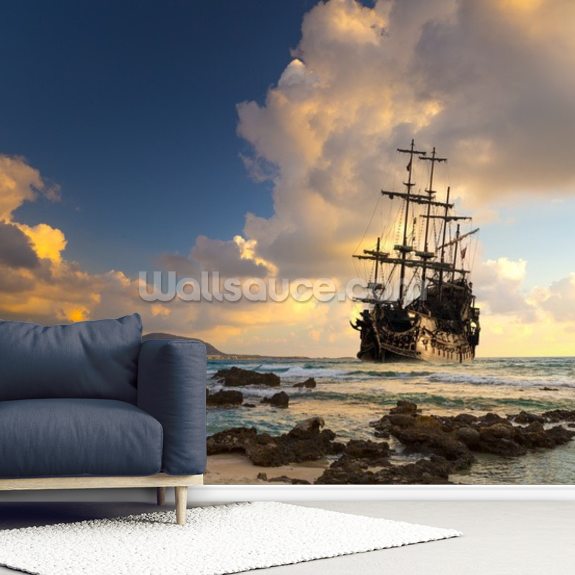 Pirates Beyond the Beach Wallpaper | Wallsauce US