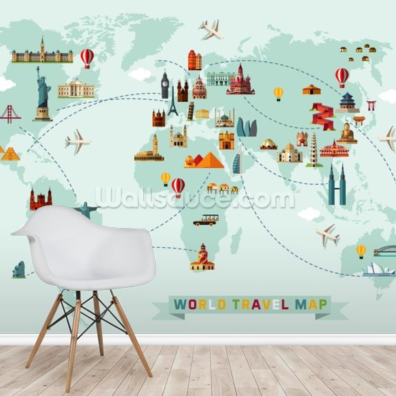 All Around the World Wall Mural | Wallsauce UK