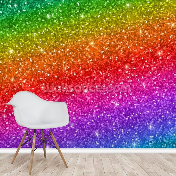 Slanted Rainbow Wall Mural | Wallsauce US