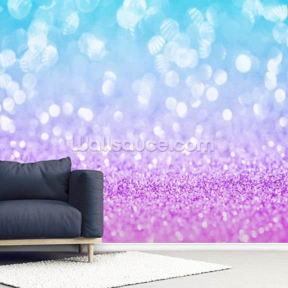 Mural de brilho abstrato azul e roxo | Wallsauce PT