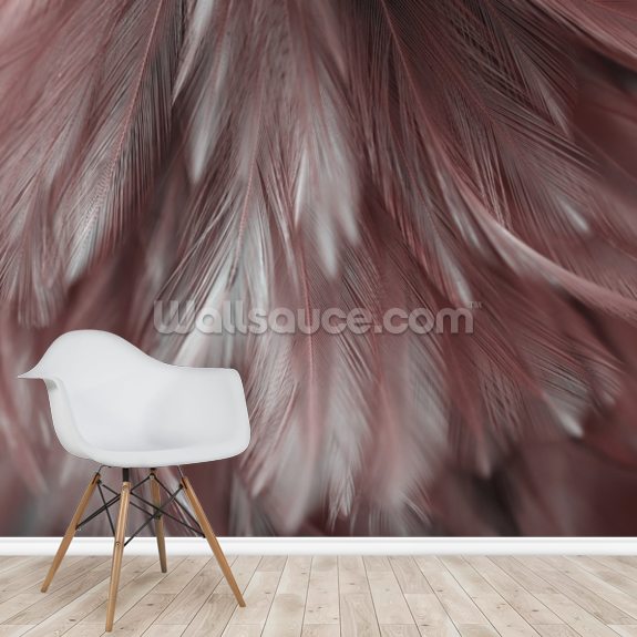 Esche Rosa Feder Wandbild | Wallsauce DE