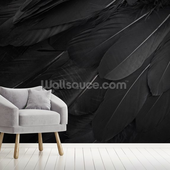 Rabenfeder-Druck-Wandgemälde | Wallsauce DE