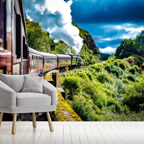 Carta da parati per il viaggio in treno | Wallsauce IT