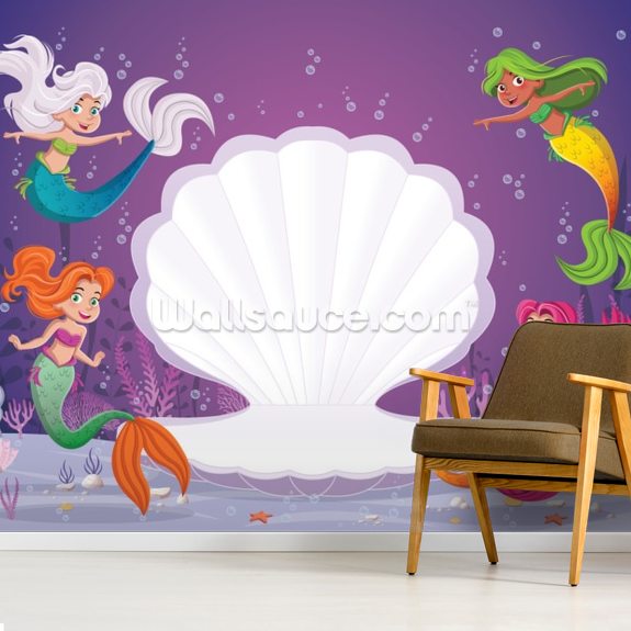 Magic Mermaid Shell Wallpaper | Wallsauce EU