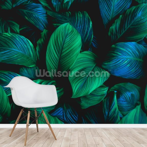 Blue and Green Jungle Wallpaper | Wallsauce UK