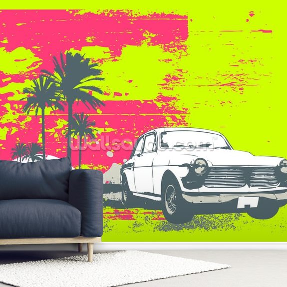 Retro Car Wallpaper | Wallsauce US
