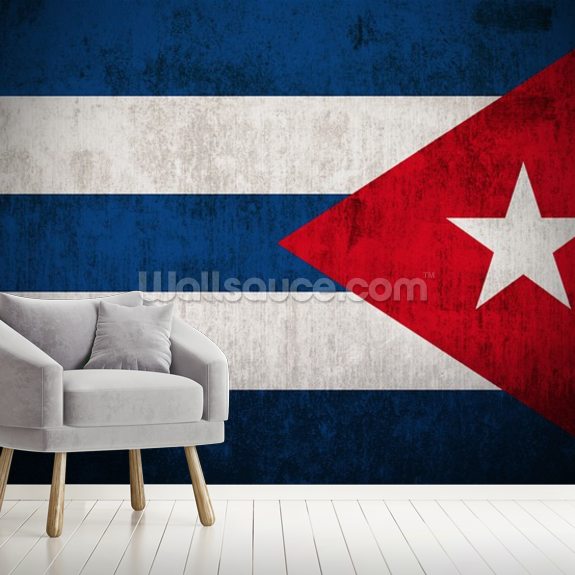 Cuba Flag Wallpaper Mural | Wallsauce UK