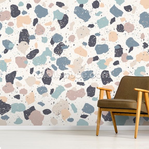 Speckled Pastel Terrazzo Wallpaper | Wallsauce UK
