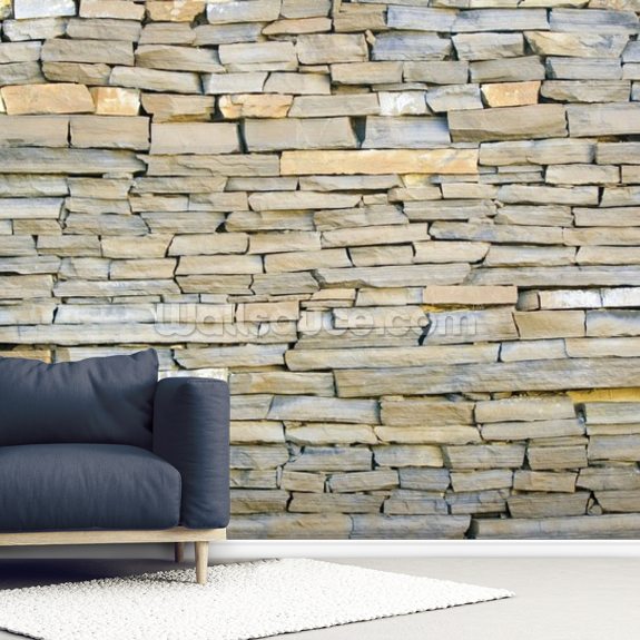 Stone Wall - Grey Wallpaper | Wallsauce UK