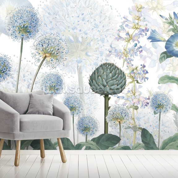 Mural de pared Prado salvaje azul | Wallsauce ES