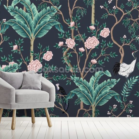 Dark Chinoiserie Wallpaper | Wallsauce UK