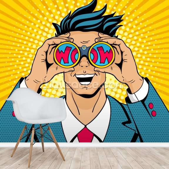 Wowzer Watching Wall Mural | Wallsauce US