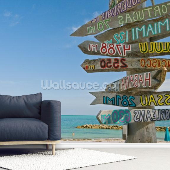 Key West Signpost Wallpaper | Wallsauce US