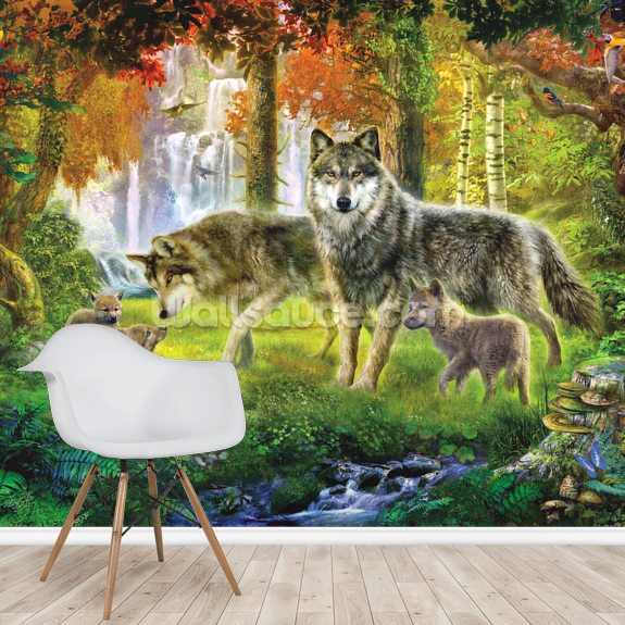 Widescreen Hd Wallpapers Wolf Family