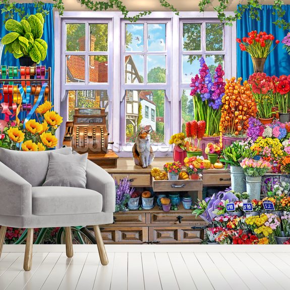 Papier peint Flower Shop | Wallsauce FR