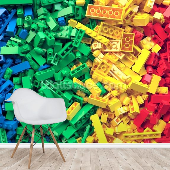 Mini Toy Bricks Wallpaper | Wallsauce AU