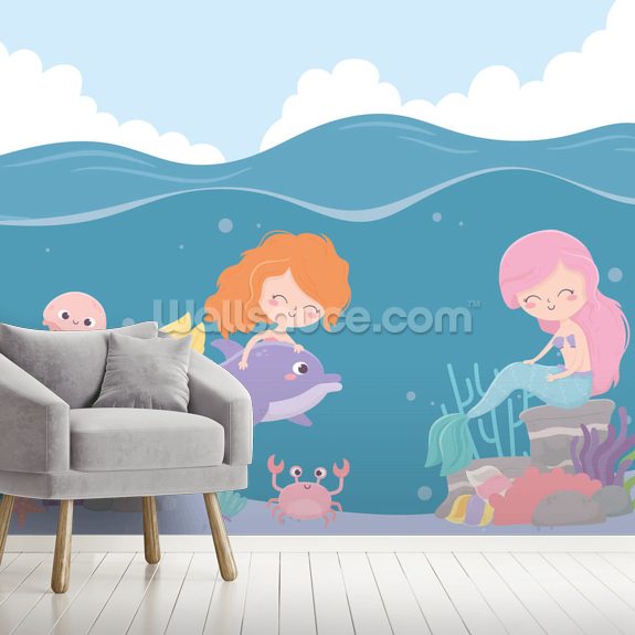 Mermaid Girls Wallpaper | Wallsauce US