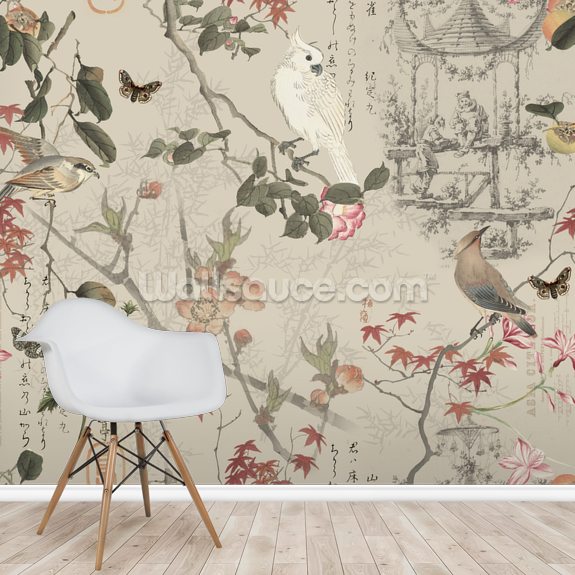 Chinese Chinoiserie Pattern Wallpaper | Wallsauce US