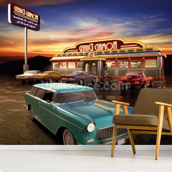 Amerikanisches Diner-Wandbild | Wallsauce DE