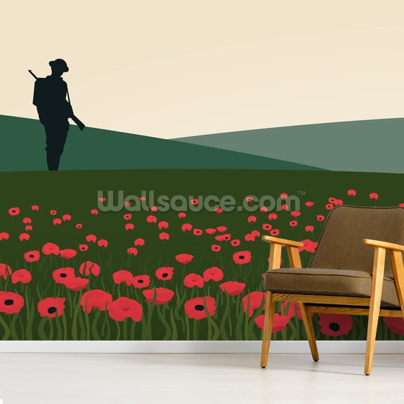 The Lone Soldier WW1 Wallpaper Mural | Wallsauce UK