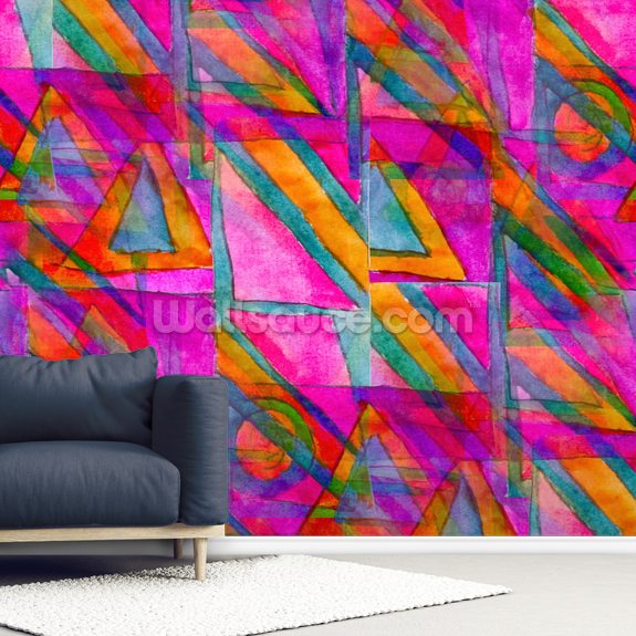 Picasso - Carta da parati con cubismo viola | Wallsauce IT