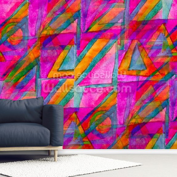 Picasso - Purple Cubism Wallpaper Mural | Wallsauce AU