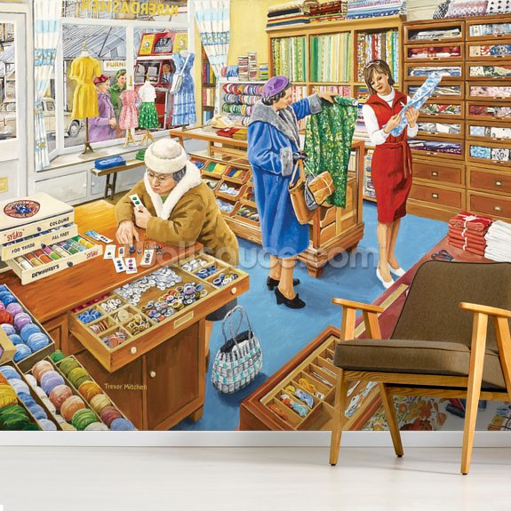 The Haberdasher Wallpaper | Wallsauce US